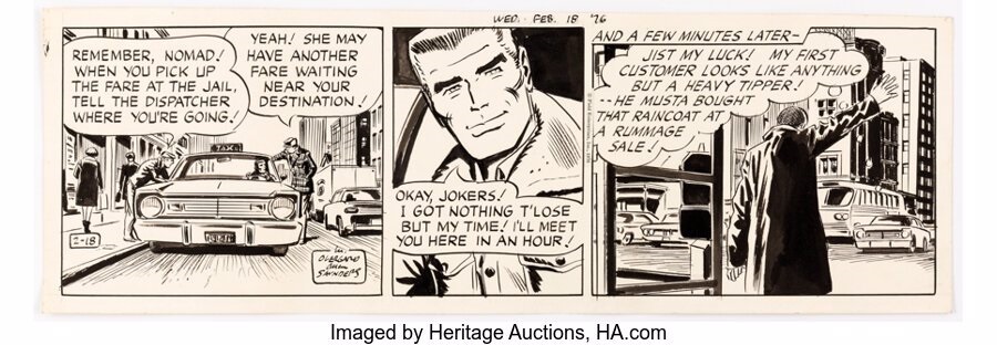 William Overgard Steve Roper Daily Comic Strip Original Art, dated 2-18 ...