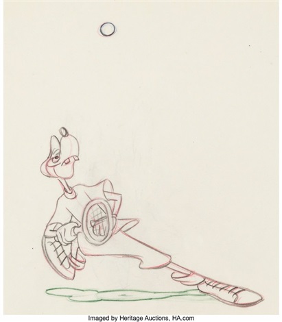 Tennis Racquet Goofy Animation Drawing Walt Disney, 1949 CGC-certified ...