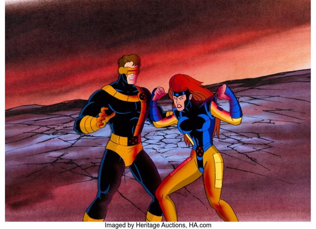 X-Men Cyclops and Jean Grey Production Cel Marvel Studios, c. 1992-97 ...