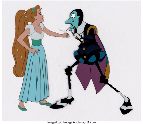 Thumbelina Berkeley Beetle and Thumbelina Pan Production Cel Setup Don ...