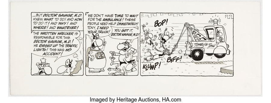 Don Duck Edwing - Doctor Savage, M.D. Comic Strip Original Art c. 1990s ...