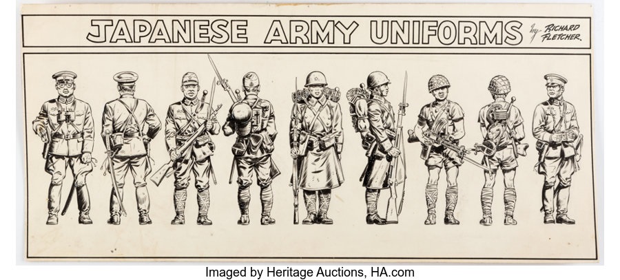 Richard Fletcher - Japanese Army Uniforms Illustration Original Art c ...