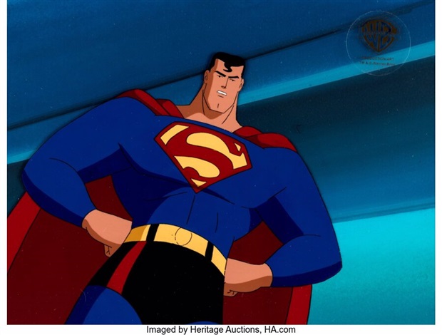Superman The Animated Series Superman Production Cel with Master ...