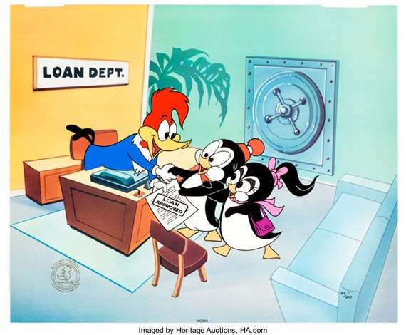 Banker Woody Woodpecker Profession Series Limited Edition Cel 22200 ...