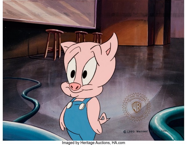 Tiny Toon Adventures Hamton J. Pig Production Cel Warner Brothers, c ...
