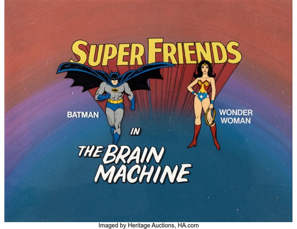 The All New Super Friends Hour The Brain Machine Batman and Wonder Woman Title Card Hanna ...