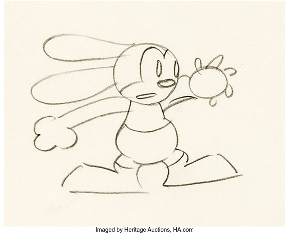Rival Romeos Oswald the Lucky Rabbit Animation Drawing Original Art ...