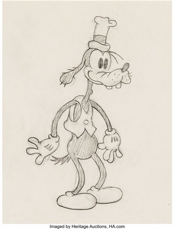 Dippy Dawg Goofy Character Development Drawing Original Art Walt Disney ...