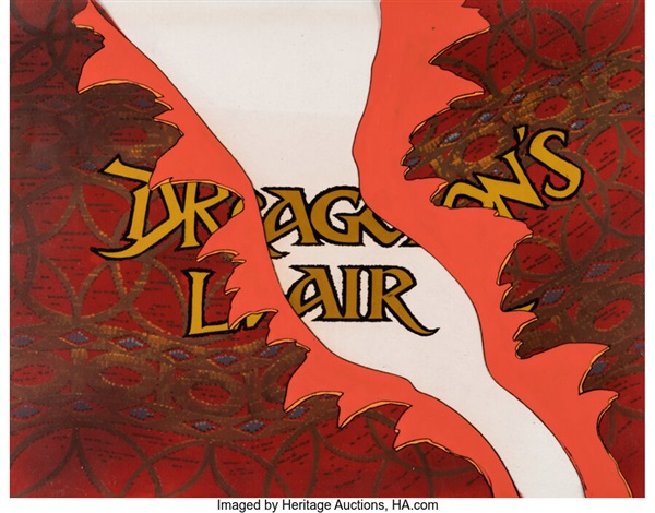 Dragons Lair Opening Title Sequence Production Cel, Layout Drawing ...