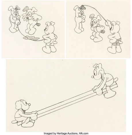 Alices Mysterious Mystery Rare Playground Dogs Animation Drawing Group ...