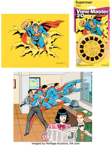 Superman View-Master Package Illustration and Up, Up, and Away Reel ...