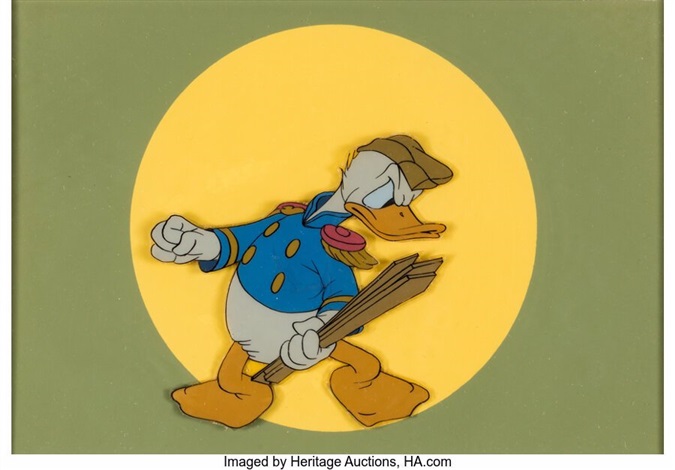 Home Defense Donald Duck Production Cel from the Basmajian Collection ...