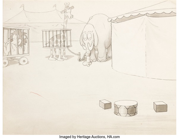 Hot Dogs Oswald the Lucky Rabbit LOST CARTOON Master Background Walt ...