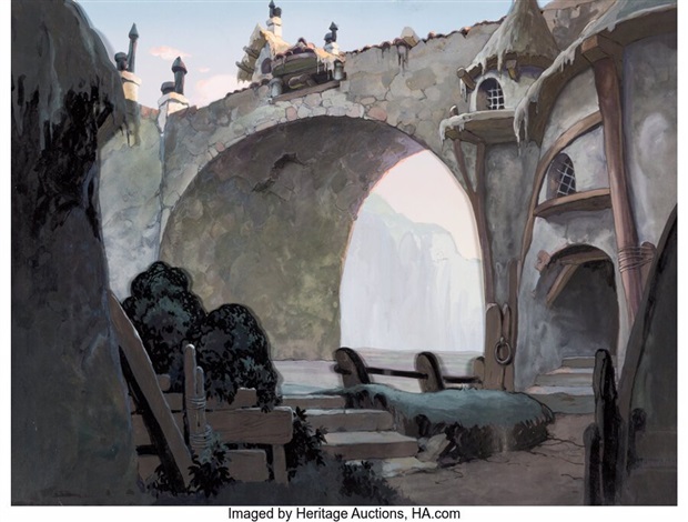 Gullivers Travels Lilliput Bridge Production Background with Overlay ...