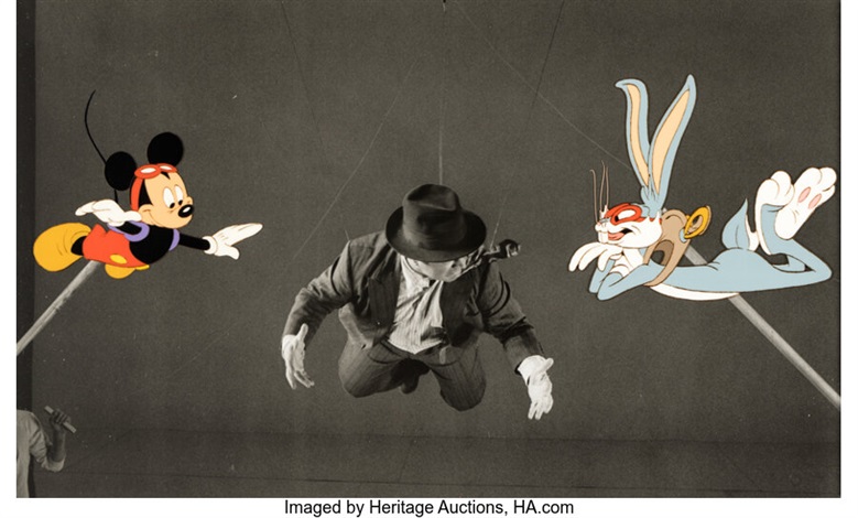Who Framed Roger Rabbit Mickey Mouse and Bugs Bunny Production Cel Walt ...