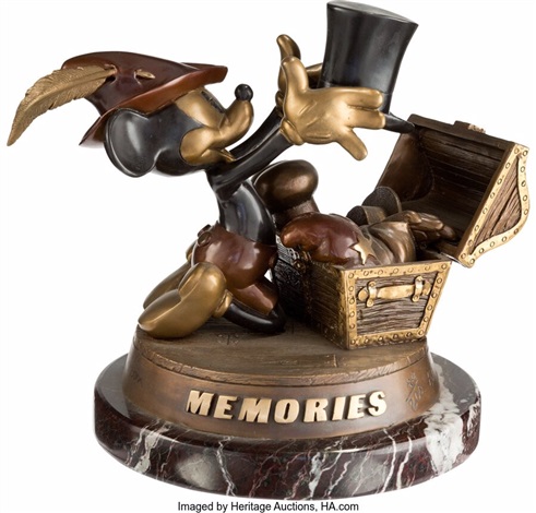 Mickeys Memories Limited Edition Bronze Statue 44200 Walt Disney, 1993 ...