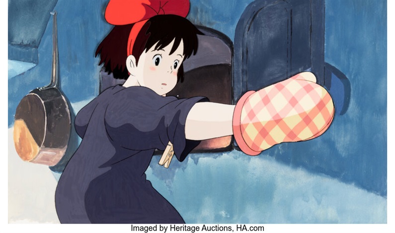 Kikis Delivery Service Kiki Production Cel with Custom Painted ...
