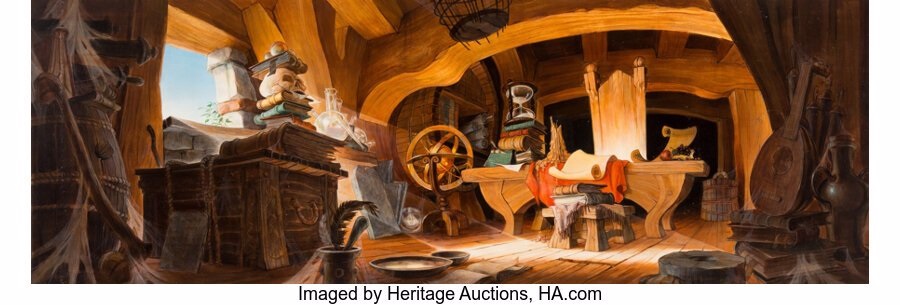 The Black Cauldron Interior of Dallbens Home Pan Background Test ...