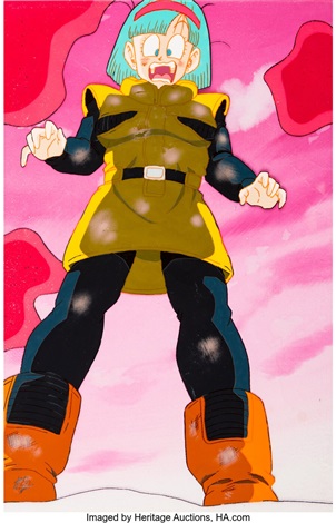Dragon Ball Z Bulma Pan Production Cel and Production Background Toei ...