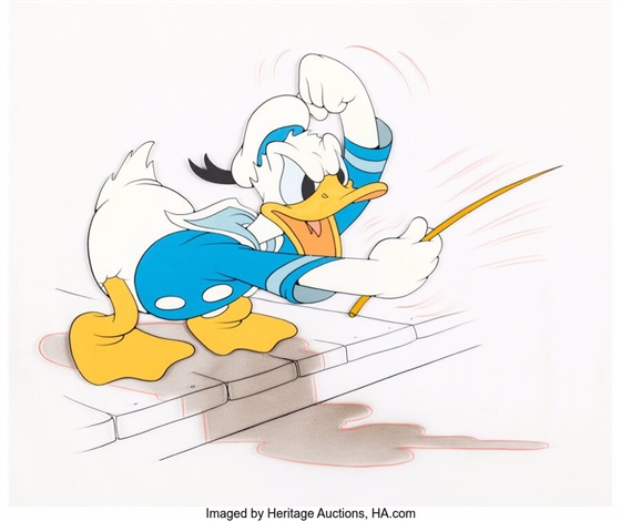 Donald Duck School Days in Disneyville Book Art Nitrate Cel Walt ...