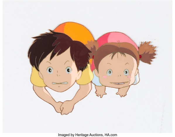 My Neighbor Totoro Satsuki and Mei Production Cel and Animation Drawing ...