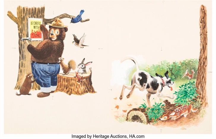 Smokey and His Animal Friends Smokey the Bear Little Golden Book ...