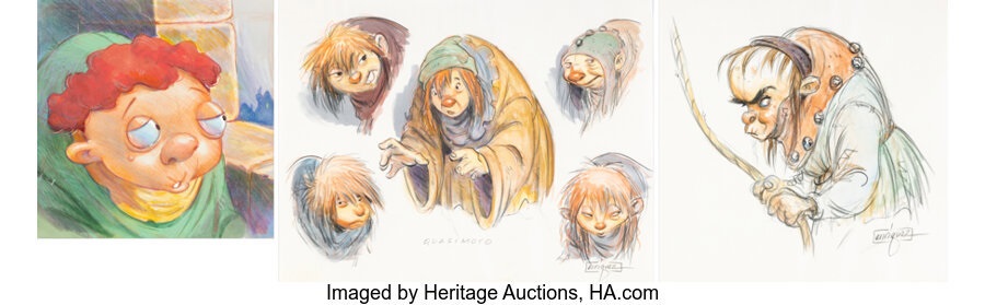 The Hunchback of Notre Dame Quasimodo Concept Drawing Signed by Thom ...