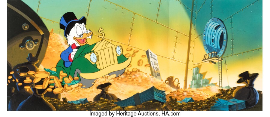 Ducktales Scrooge McDuck Original Production Cel and Master 20 Pan ...