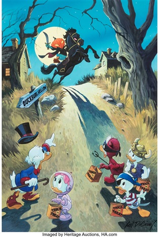DuckTales Magazine Fall Issue 6 Duckburg Hollow Halloween-Themed Poster ...