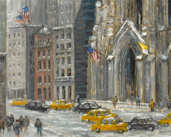 St. Patricks Cathedral in Winter by Guy Arthur Wiggins on artnet