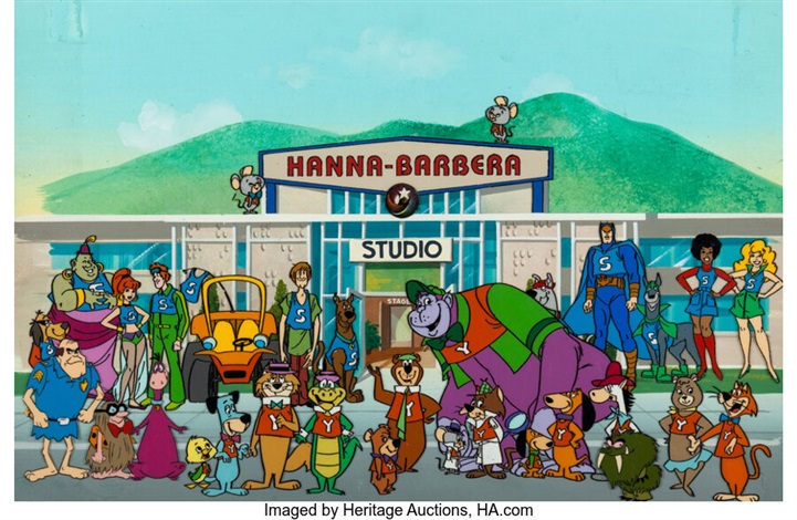 Laff-A-Lympics Yogis Yahooeys and Scooby Doobies Publicity Cel with Hanna-Barbera Studio ...