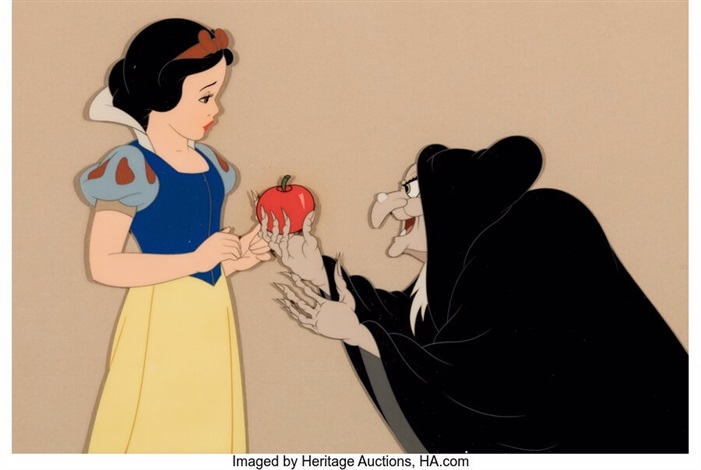 Snow White and the Seven Dwarfs Snow White and The Witch Old Hag with ...