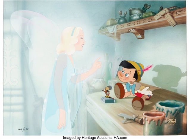 Pinocchio and the Blue Fairy Pinocchio Limited Edition Cel 148275 Walt ...