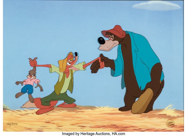 Song of the South Brer Rabbit, Brer Fox, and Brer Bear Limited Edition Cel 160500 Walt Disney ...
