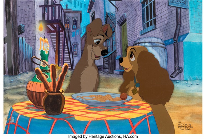 Lady and the Tramp Bella Notte Limited Edition Cel 1 of 1 Walt Disney ...