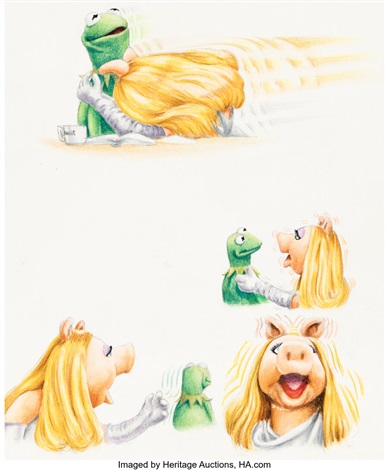 The Muppet Show Book Miss Piggy Buys the House Storybook Illustration ...