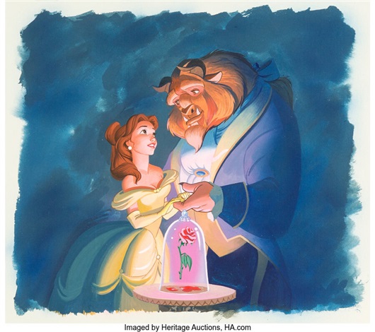 Beauty and the Beast Disney Publishing Original Key Art Walt Disney, c. 1991 by Walt Disney ...