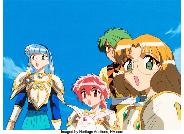 Magic Knight Rayearth Umi Ryuuzaki, Hikaru Shidou, Fuu Hououji, Mokona ...