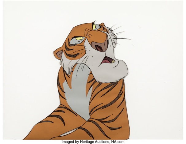 The Jungle Book Shere Khan Art Corner Production Cel Walt Disney 1967