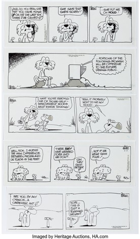 Roger Rog Bollen Animal Crackers Daily Comic Strip Original Art Group ...