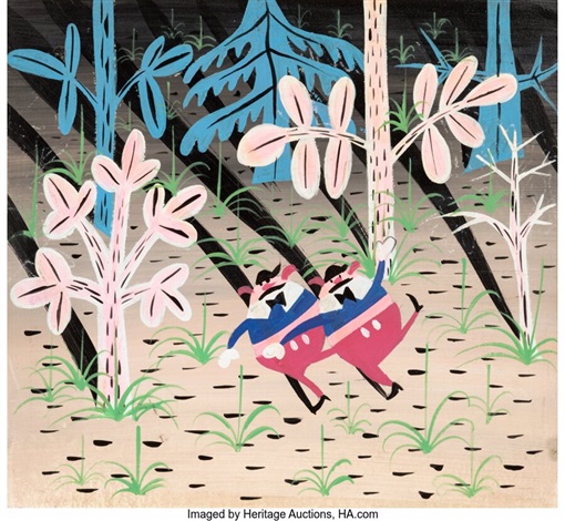 Mary Blair Alice in Wonderland Tweedle Dee and Tweedle Dum ConceptColor ...