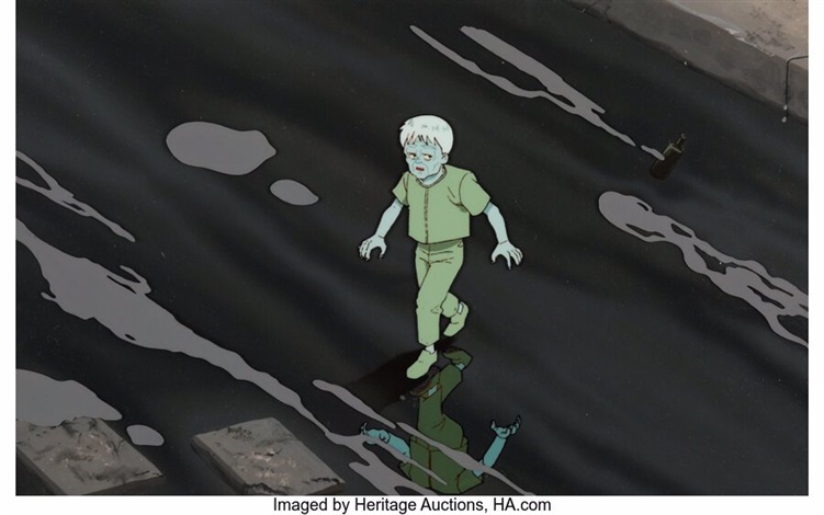 Akira Takashi Production Cel Setup with Custom Background and Animation ...