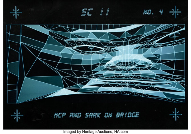 TRON Over-Sized 20 x 16 CGI Ektachrome Transparency of the MCP Face ...