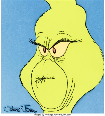 How the Grinch Stole Christmas Grinch Close-Up Production Cel Signed by ...