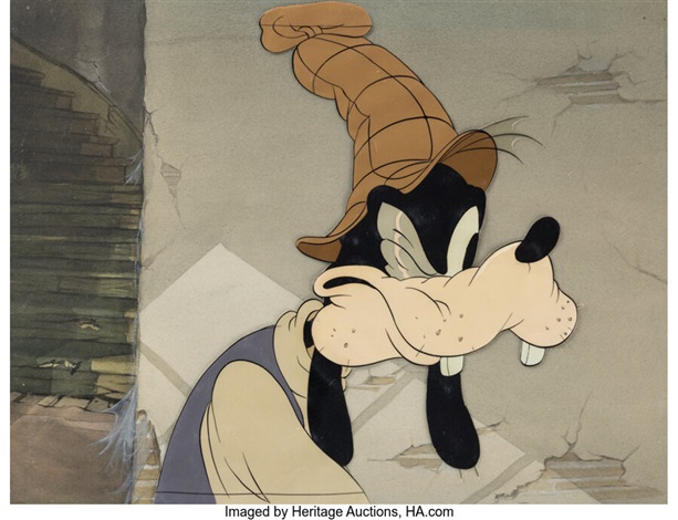 Lonesome Ghosts Goofy Production Cel with Master Background Walt Disney ...