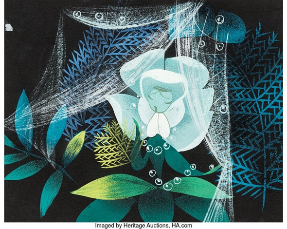 Mary Blair Alice in Wonderland White Rose ConceptColor Key Painting ...