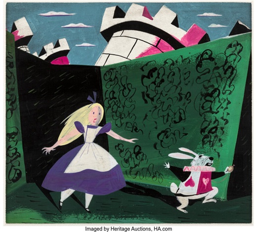 Mary Blair Alice in Wonderland Alice and the White Rabbit Concept ...