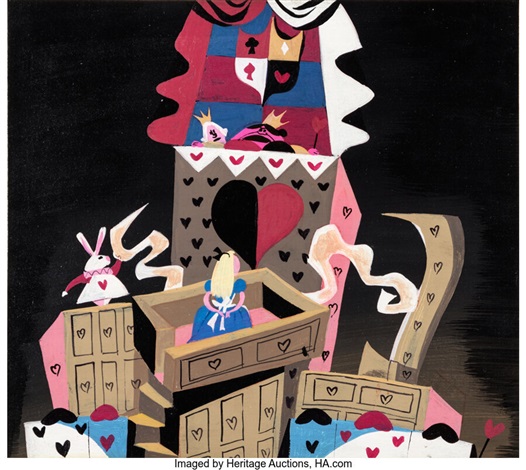 Mary Blair Alice In Wonderland Alice White Rabbit Card Guards King