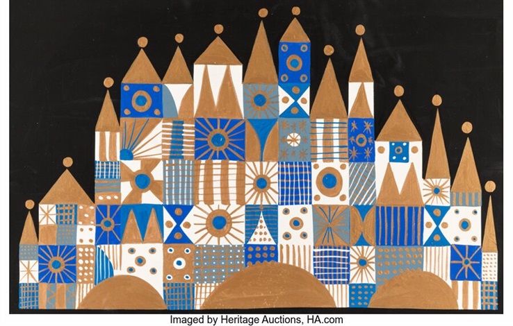 Mary Blair Its a Small World Castle Façade Concept Painting Walt Disney ...