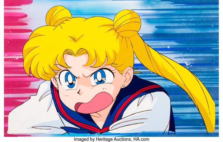 Sailor Moon Production Cel with Production Background and Animation ...